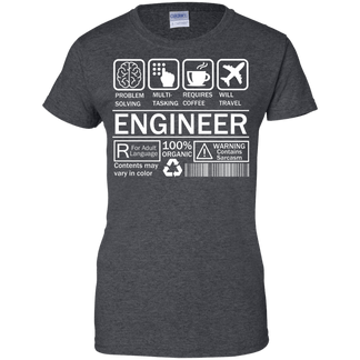 Engineer Warning Label | Funny T-shirts | Engineering Outfitters