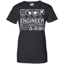 Engineer Warning Label | Funny T-shirts | Engineering Outfitters