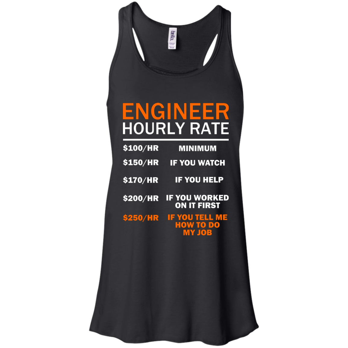 Engineer Hourly Rate | Funny T-shirts | Engineering Outfitters