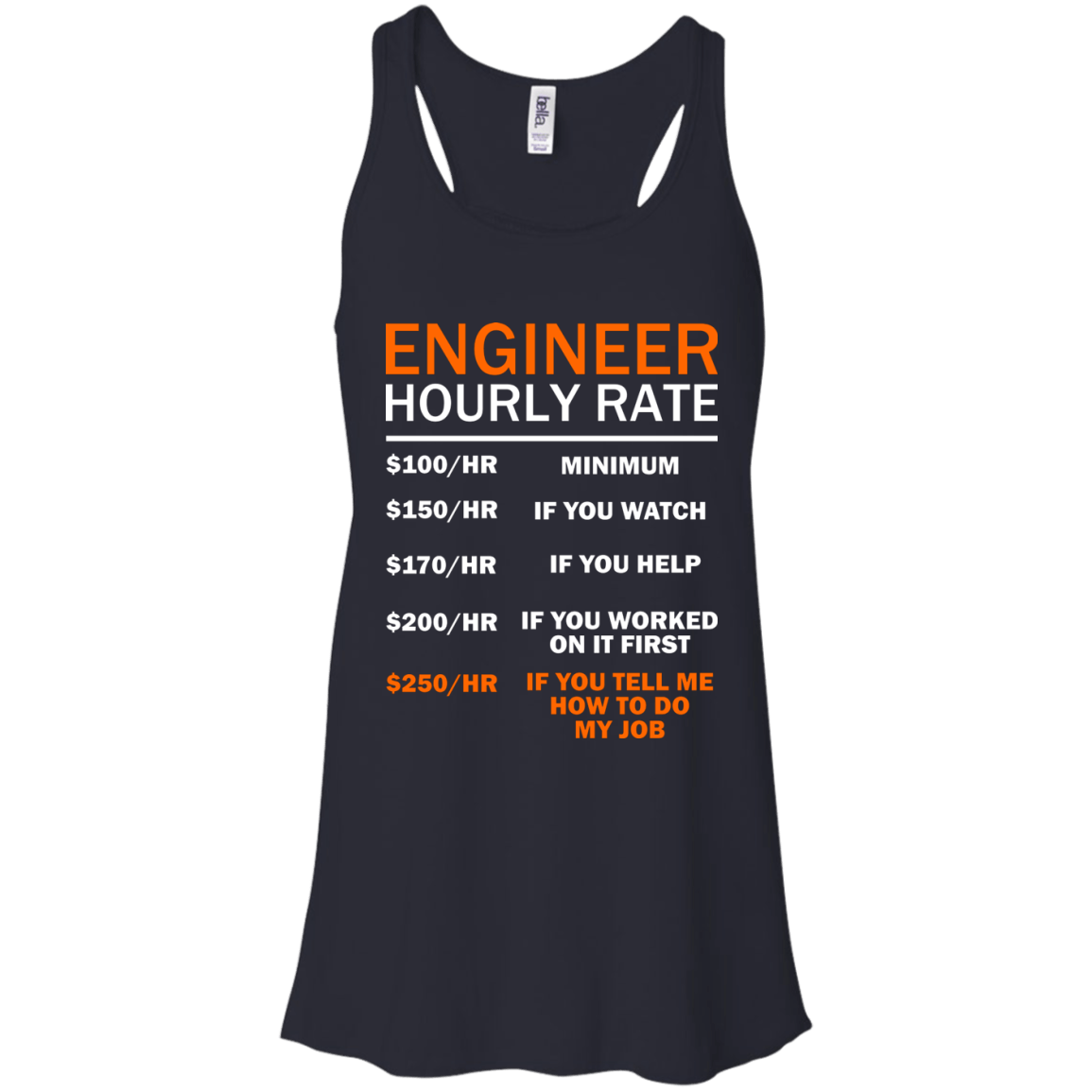 Engineer Hourly Rate | Funny T-shirts | Engineering Outfitters
