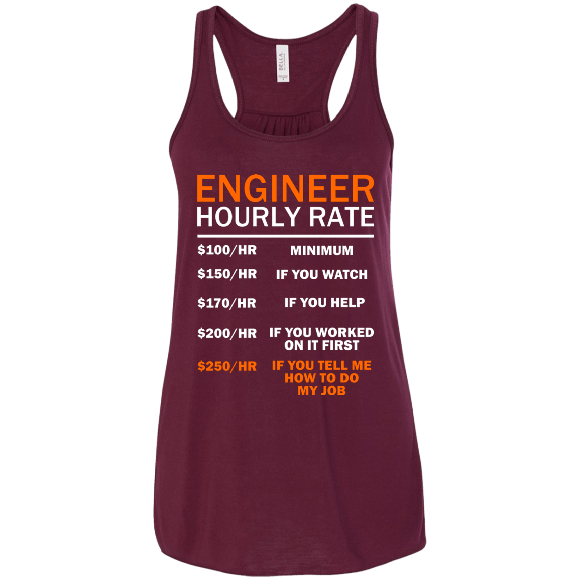 Engineer Hourly Rate | Funny T-shirts | Engineering Outfitters