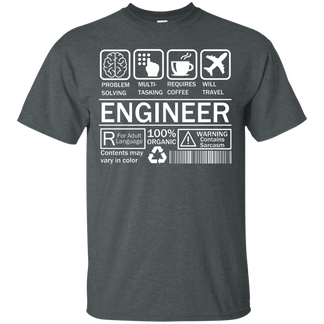 Engineer Warning Label | Funny T-shirts | Engineering Outfitters